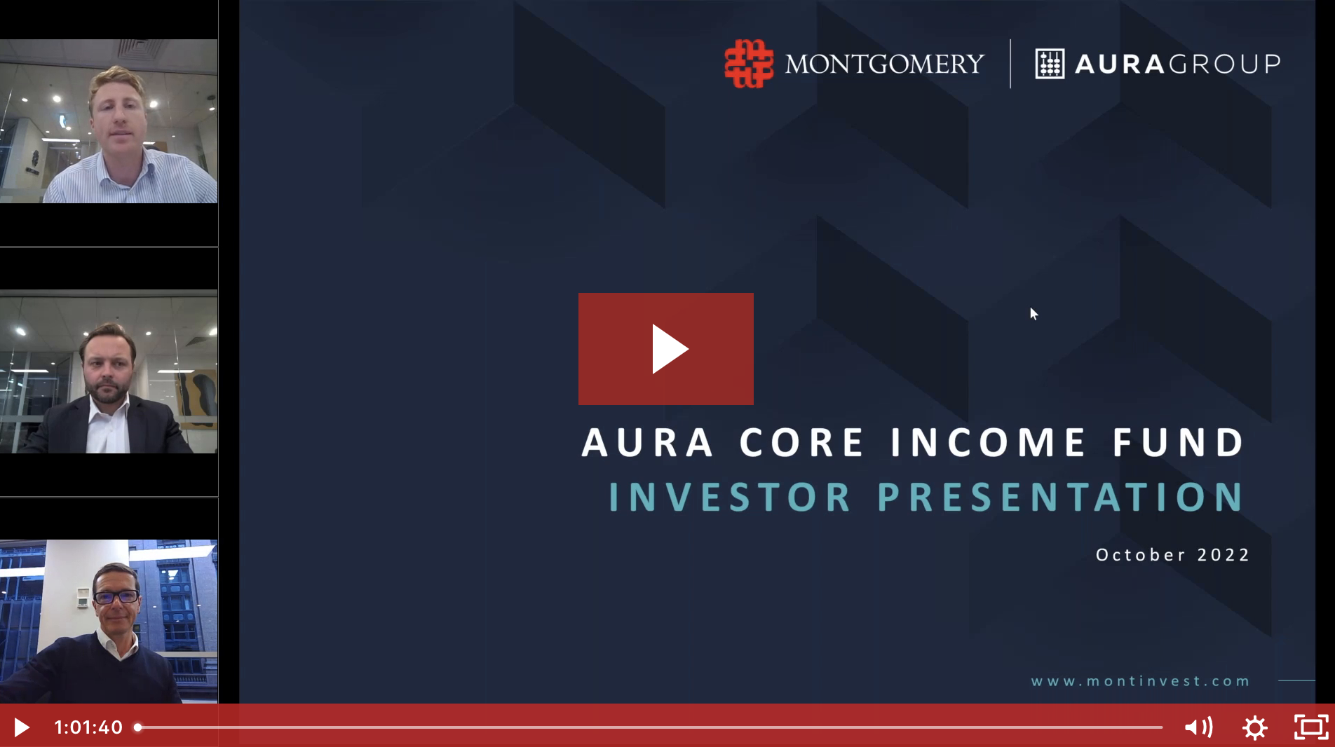 Aura Core Income Fund | Montgomery Investment Management